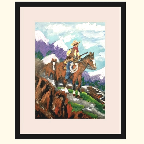 KAPUart | Art | 2 Gallon Hat Pack Horse Western Canvas Acrylic | Poshmark
